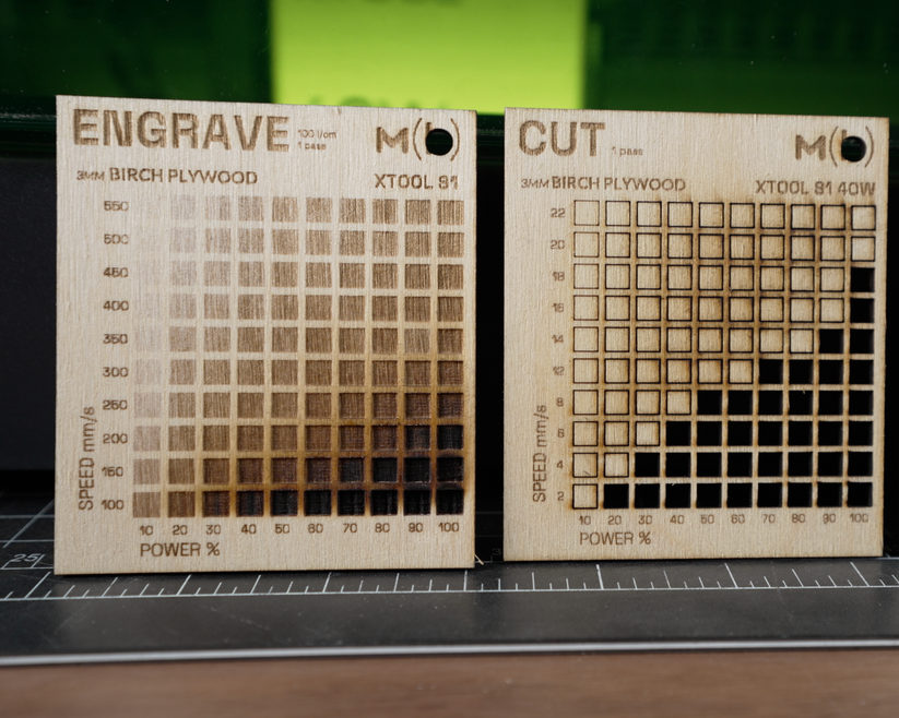 xTool S1 Material Test Files – Make or Break Shop